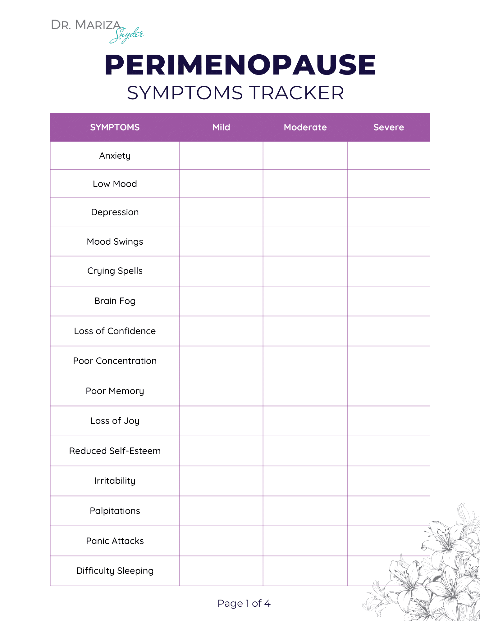 Perimenopause Revolution Book Bonuses - Dr. Mariza Snyder - Members